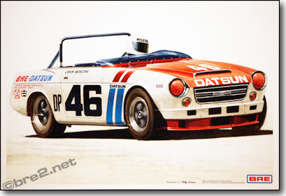 BRE: Racing BRE Datsun 2000 Roadster w/John Morton (19"x13")